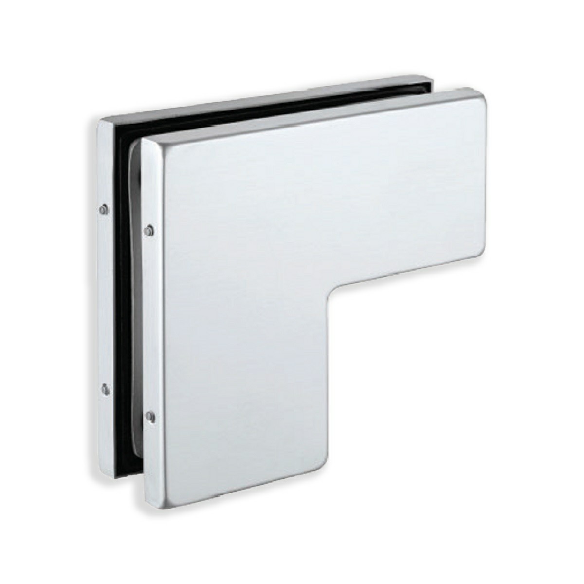 Stella Over Panel Side panel Patch Fitting with Door Stop - Left - Polished Stainless Steel ...